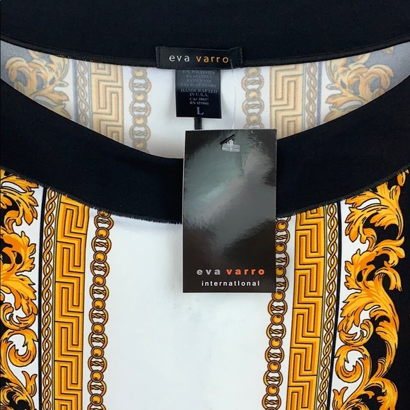 eva varro | Dresses | Eva Varro Dress Three Quarter Sleeves W Slits ...